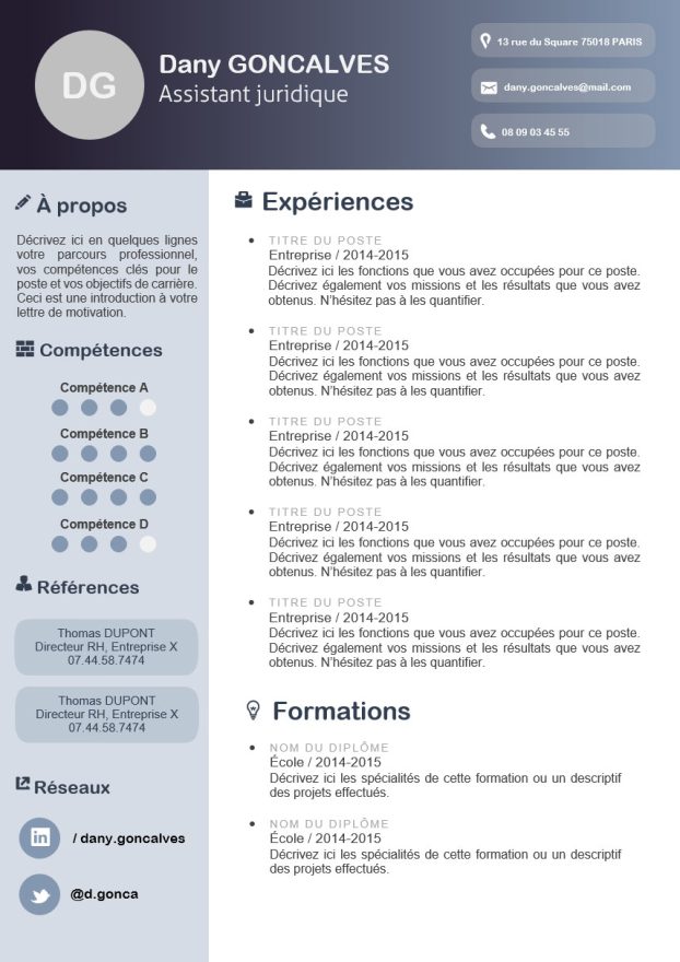 Exemples de CV Word à télécharger | Mon Beau CV