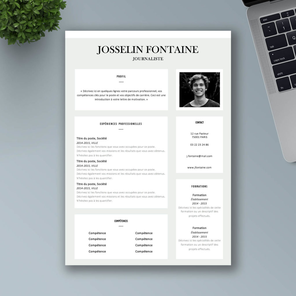 Exemple de CV Stage à Télécharger | CV Word en Ligne | Mon Beau CV
