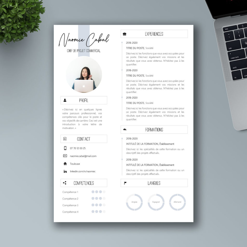 Exemple de beau CV design édition 2026 - Mon Beau CV